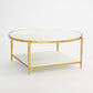 Global Views Circle Square Cocktail Table Gold White Marble – CLAYTON ...