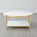 Global Views Circle Square Cocktail Table Gold White Marble – CLAYTON ...