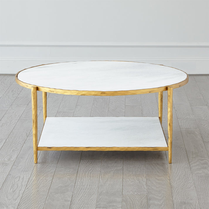 Global Views Circle Square Cocktail Table Gold White Marble – CLAYTON ...