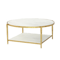 Global Views Circle Square Cocktail Table Gold White Marble – CLAYTON ...