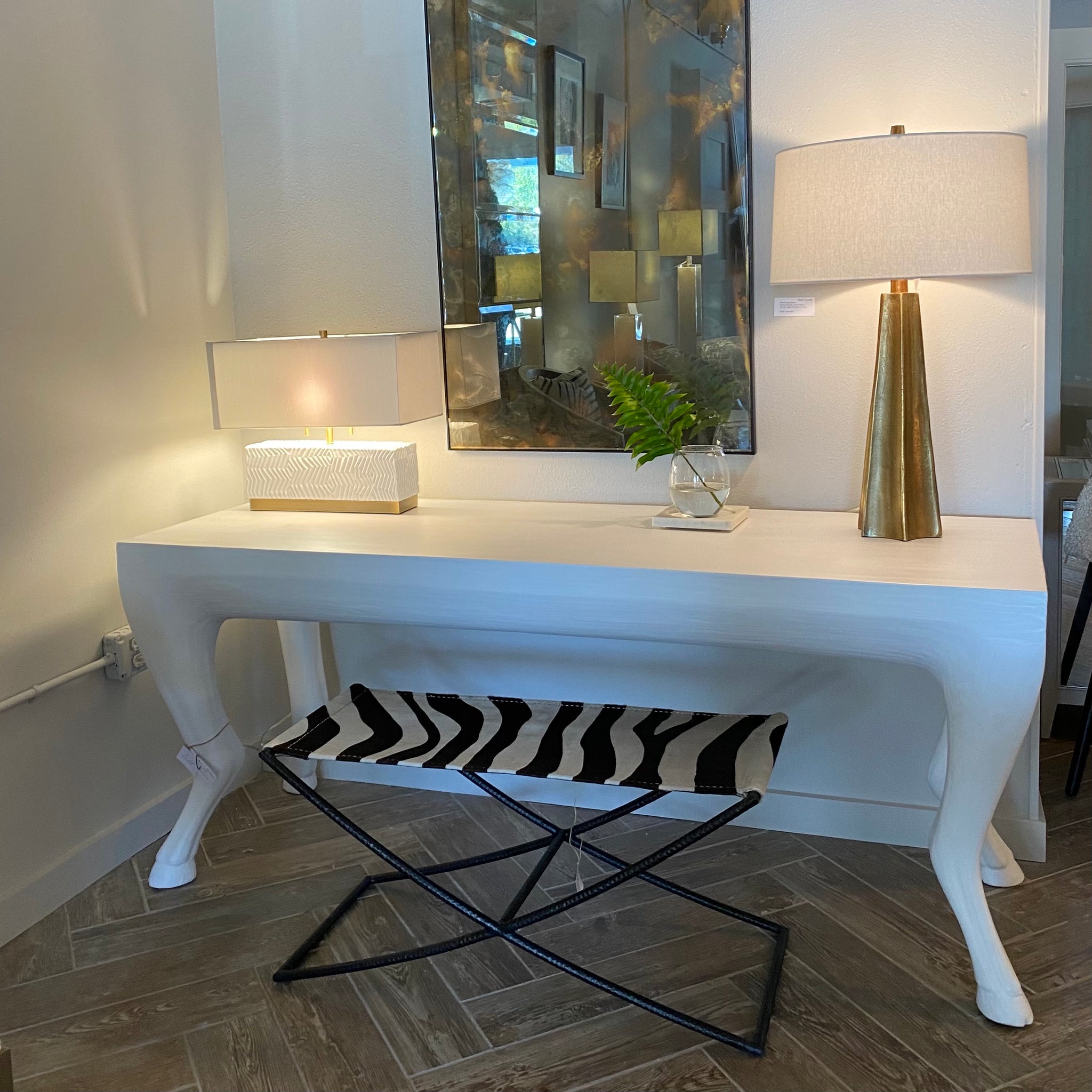 Oly Studio Faline Library Table Frost White – CLAYTON GRAY HOME