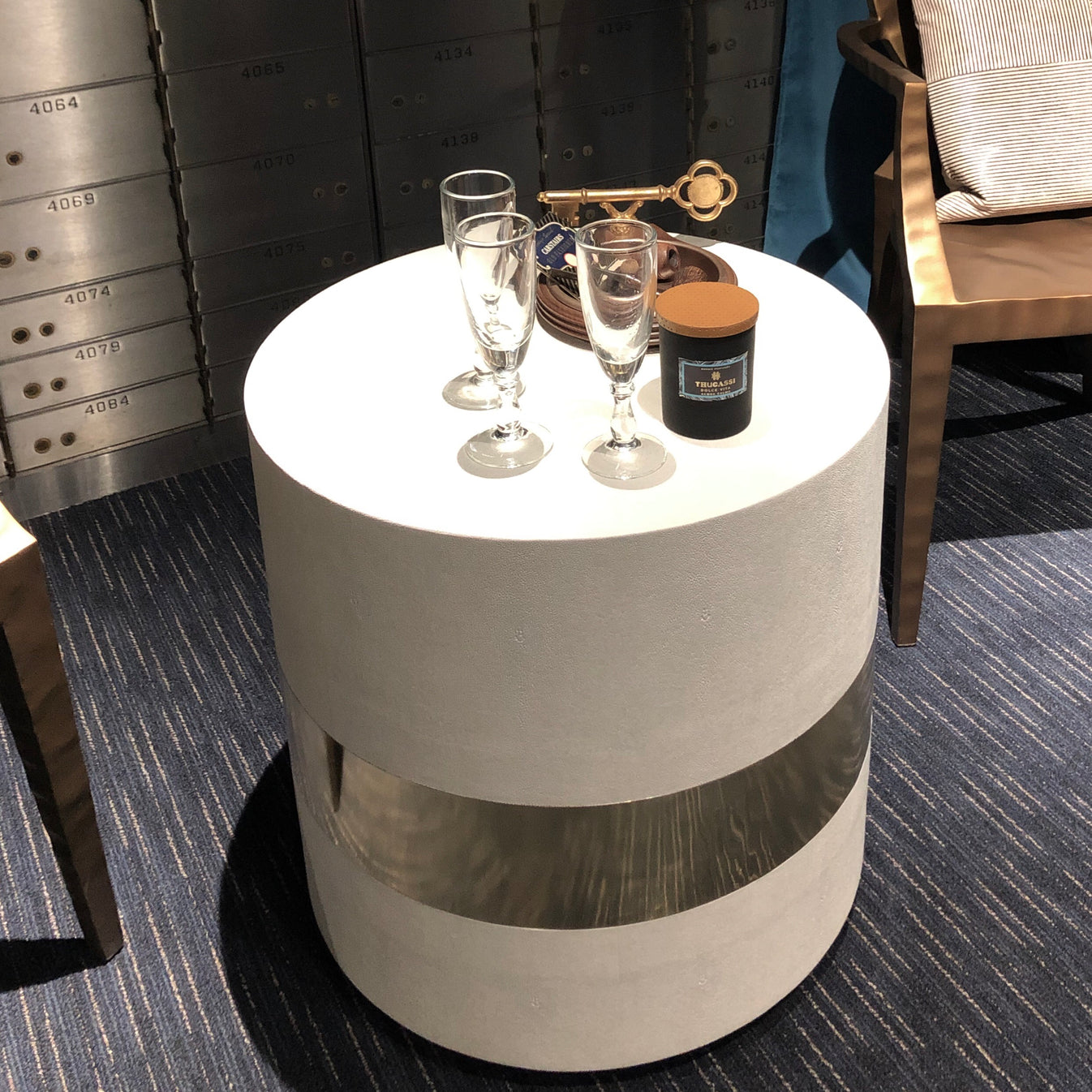 Made Goods Maxine Side Table Brass and Snow Faux Shagreen – CLAYTON ...