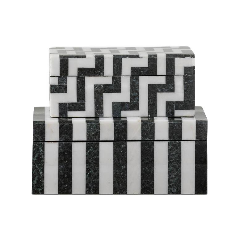 Made Goods Escher Box Set Black and White Marble – CLAYTON GRAY HOME