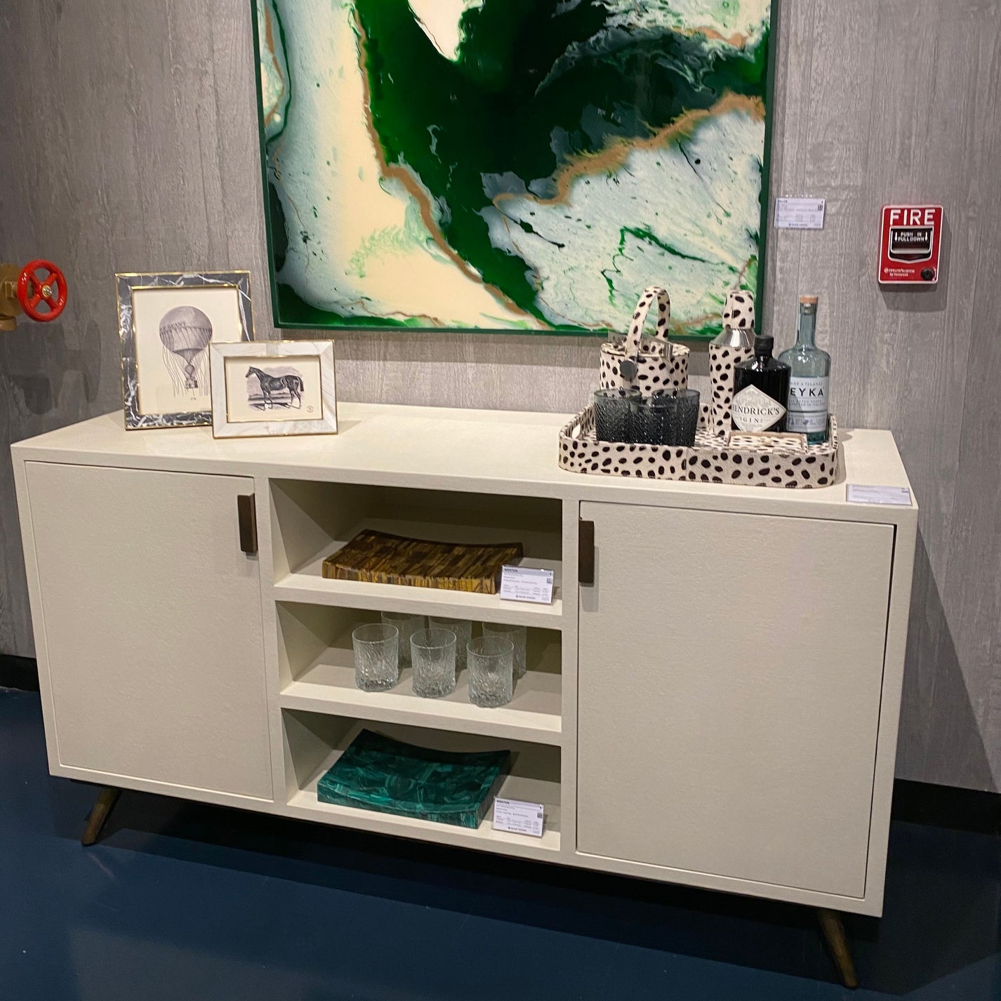 Made Goods Fonso Buffet Cabinet White Faux Belgian Linen – CLAYTON GRAY ...