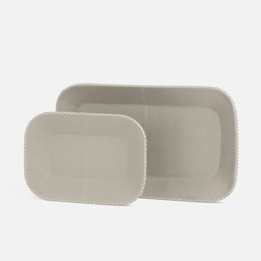 Made Goods Georgia Tray Set Light Gray Leather – CLAYTON GRAY HOME