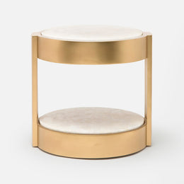Made Goods Kade Side Table White Stone – CLAYTON GRAY HOME