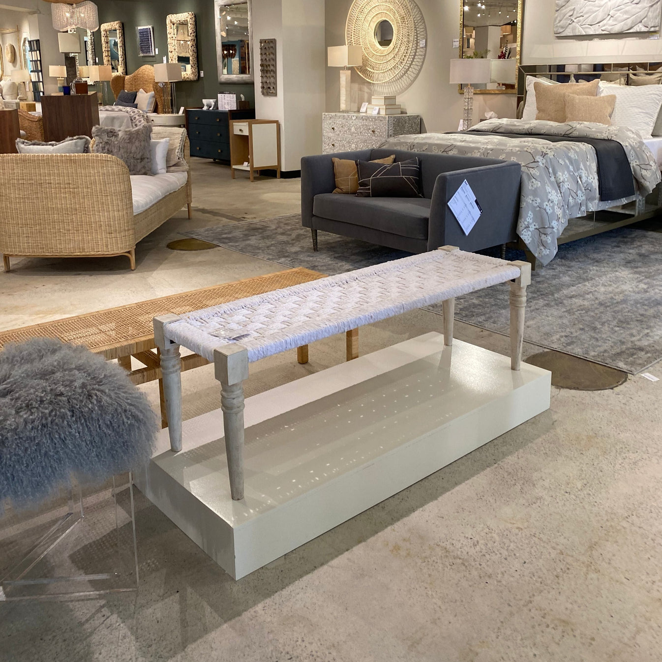 Made Goods Nico Bench White – CLAYTON GRAY HOME