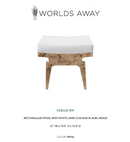 Worlds Away Fergie Stool Burl Wood – CLAYTON GRAY HOME